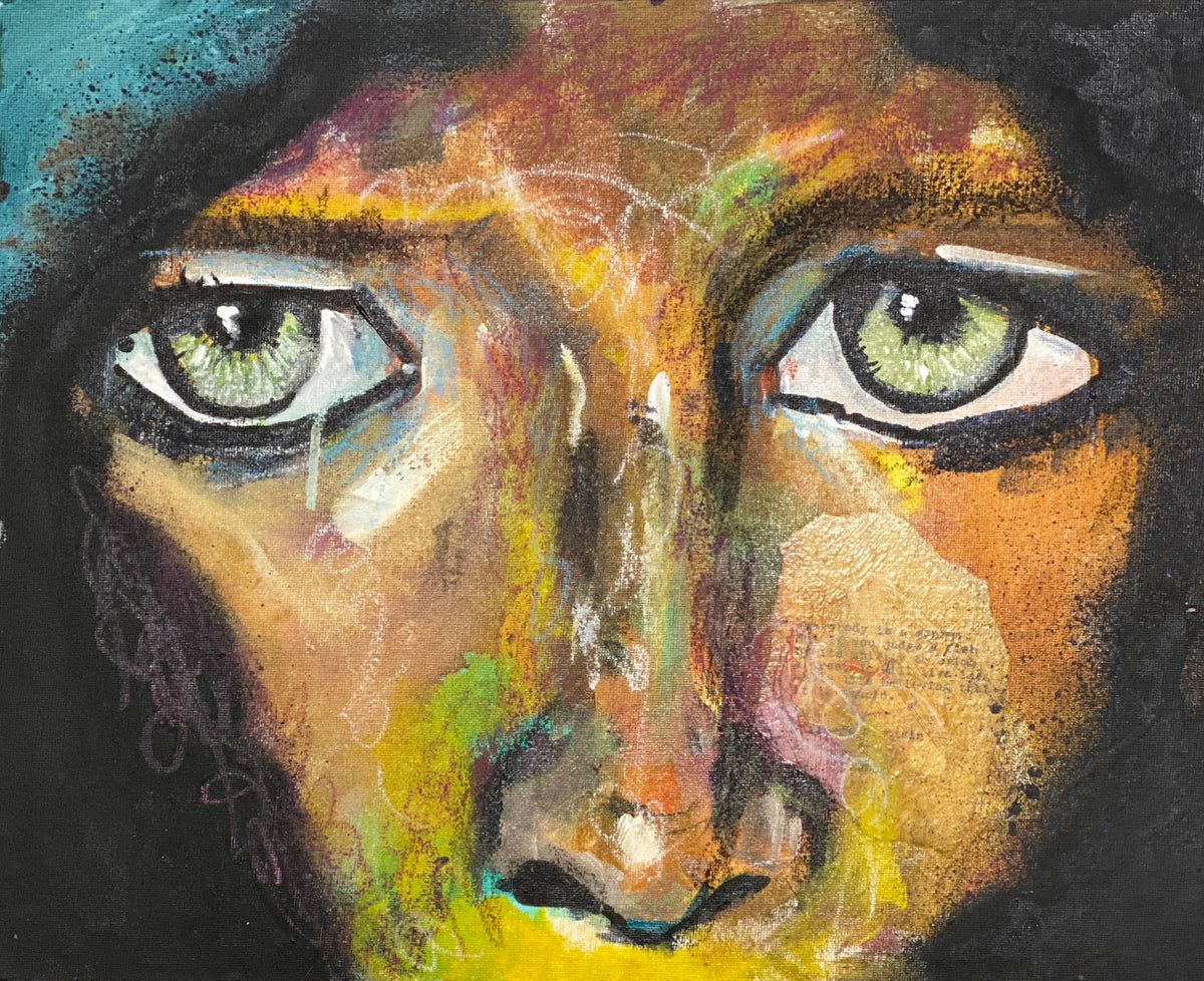 NÄRVARO 1 - 30x40 cm – Helena Broander Konst & Terapi